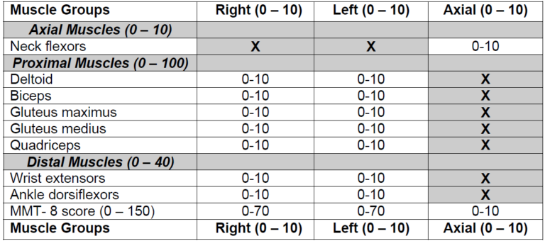 Prueba de fuerza muscular MMT-8
